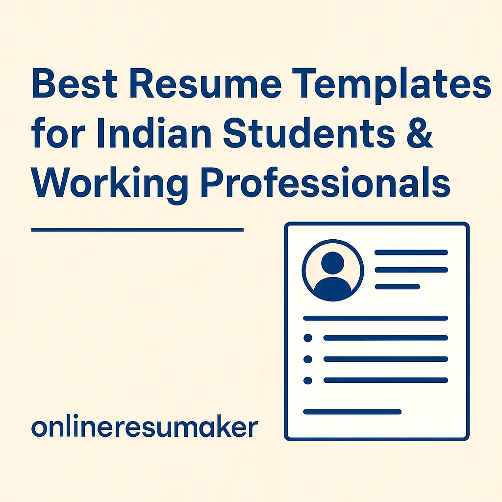 Free Resume Templates for Indian on resumaker | OnlineResumaker